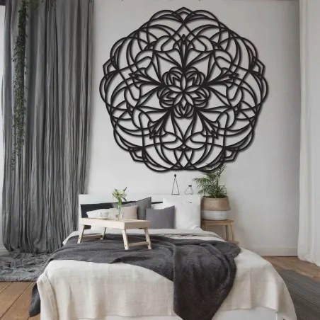 Vyřezávaná dřevěná dekorace mandala míru Serena I SENTOP PR0250
