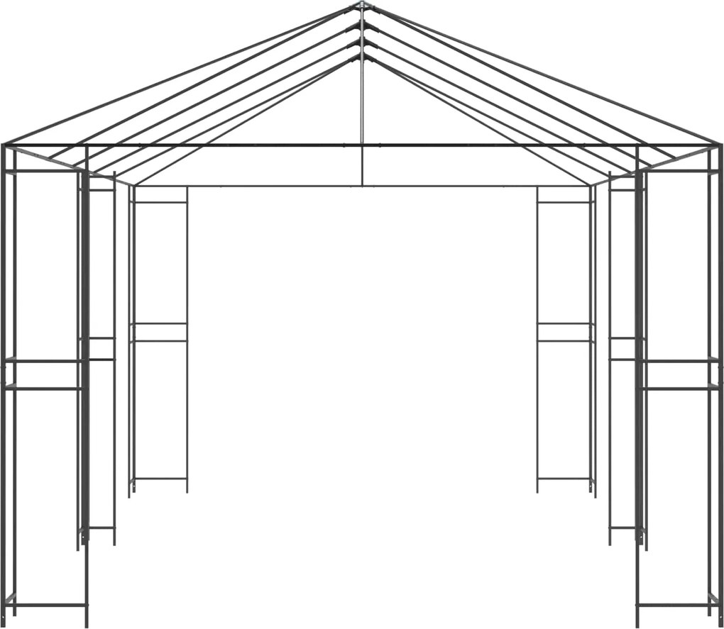 Rám altánu bez látky altánu 6 x 3 m Černá Ocel 3376006