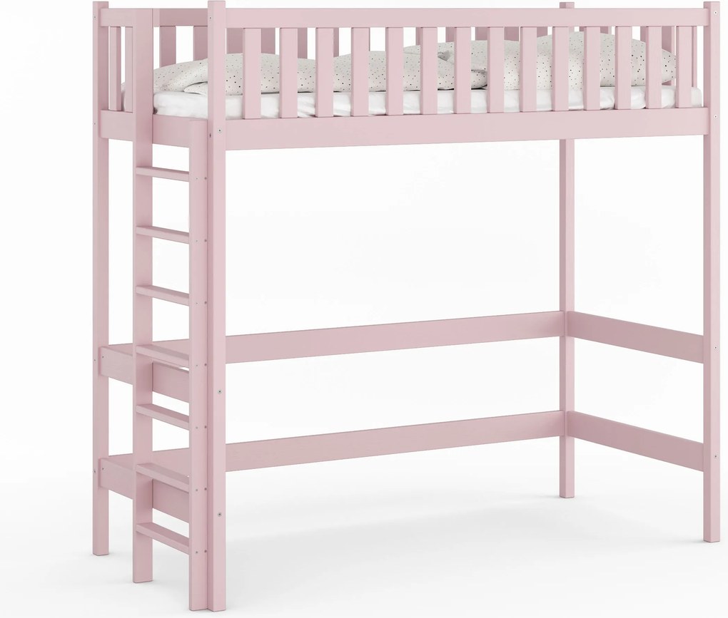Rkids | Vyvýšená postel Livo 80x190 Růžová