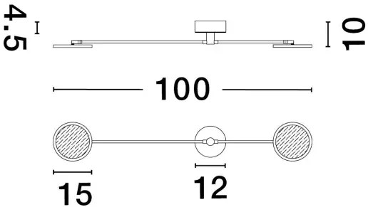 Designové nástěnné svítidlo Scope 100 zlatá