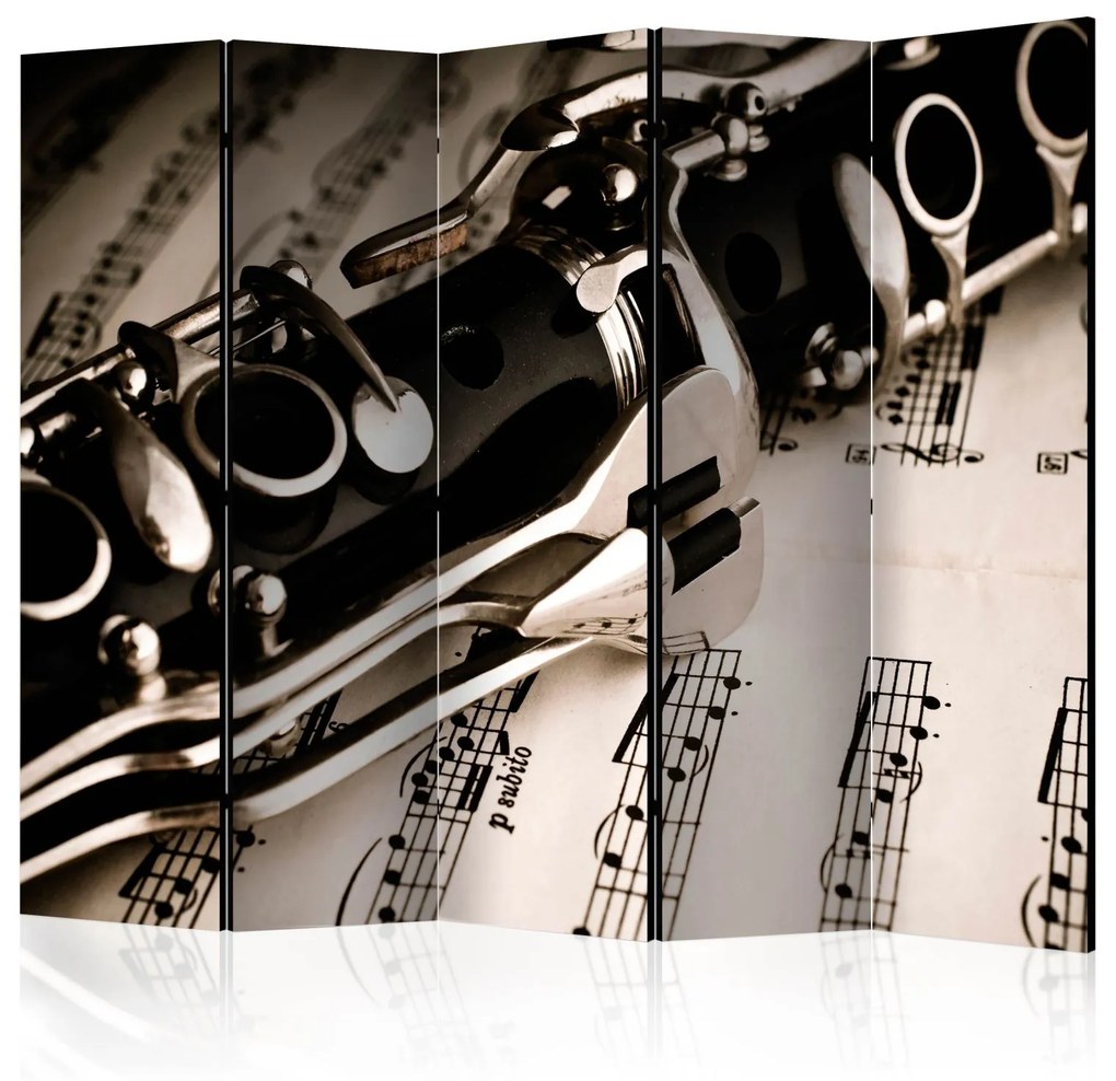 Paraván - Clarinet and music notes II [Room Dividers] 225x172