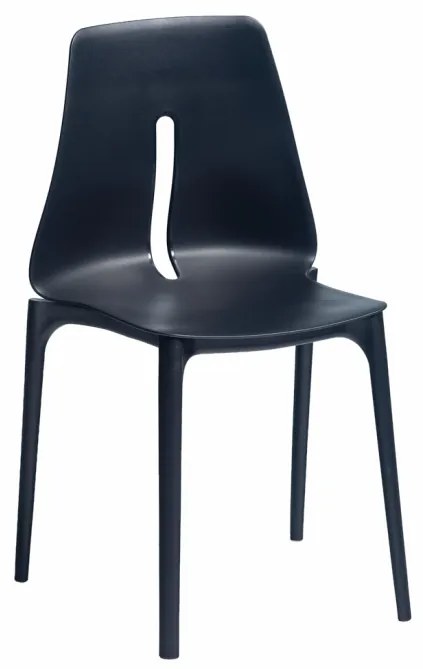 ROJAPLAST Zahradní židle - OBLONG, plastová Barva: šedá