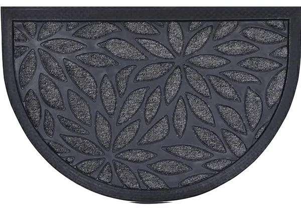 Půlkruhová rohožka PLANTS 40x60 šedá