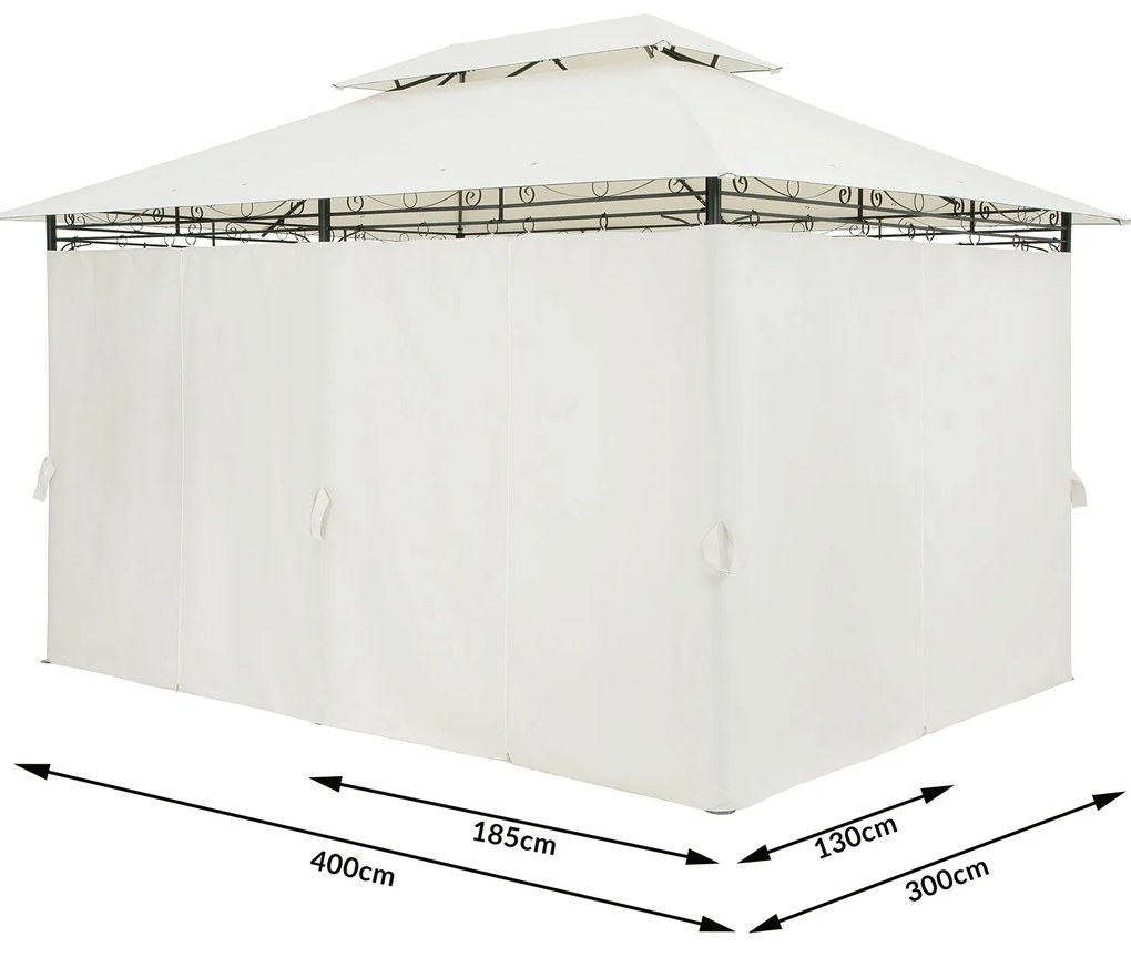 Deuba Zahradní altán Topas 4x3 m - krémový