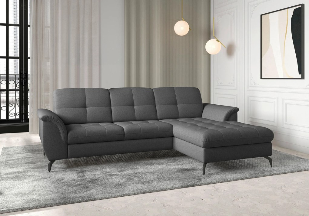XXXLutz ROHOVÁ SEDAČKA, textil, tmavě šedá Sit & More - Sedací soupravy - 000144013309