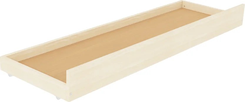 Benlemi Úložný dřevěný šuplík STORAGE pod postel na kolečkách Zvolte barvu: Cihlová, Zvolte rozměr: 55x190 cm (pod postel o délce 200 cm), Zvolte variantu: Pro postel FENCE