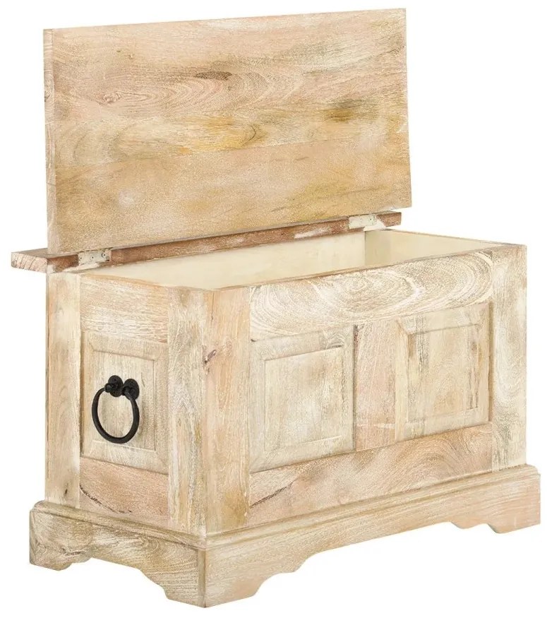 furniture-nabytek.cz - Masivní truhlice Patinor hrudníku z mangového dřeva, lakovaná, přírodní barva – 80×45×50 cm