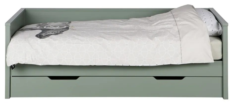 Zelená postel/sofa WOOOD Nikki, 200 x 90 cm
