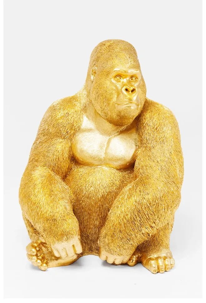 Dekorativní socha ve zlaté barvě Kare Design Gorilla