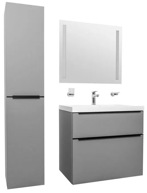 Mereo Mereo, Mailo, koupelnová skříňka 121 cm, černé madlo, Multidecor, CN593SBOPT2