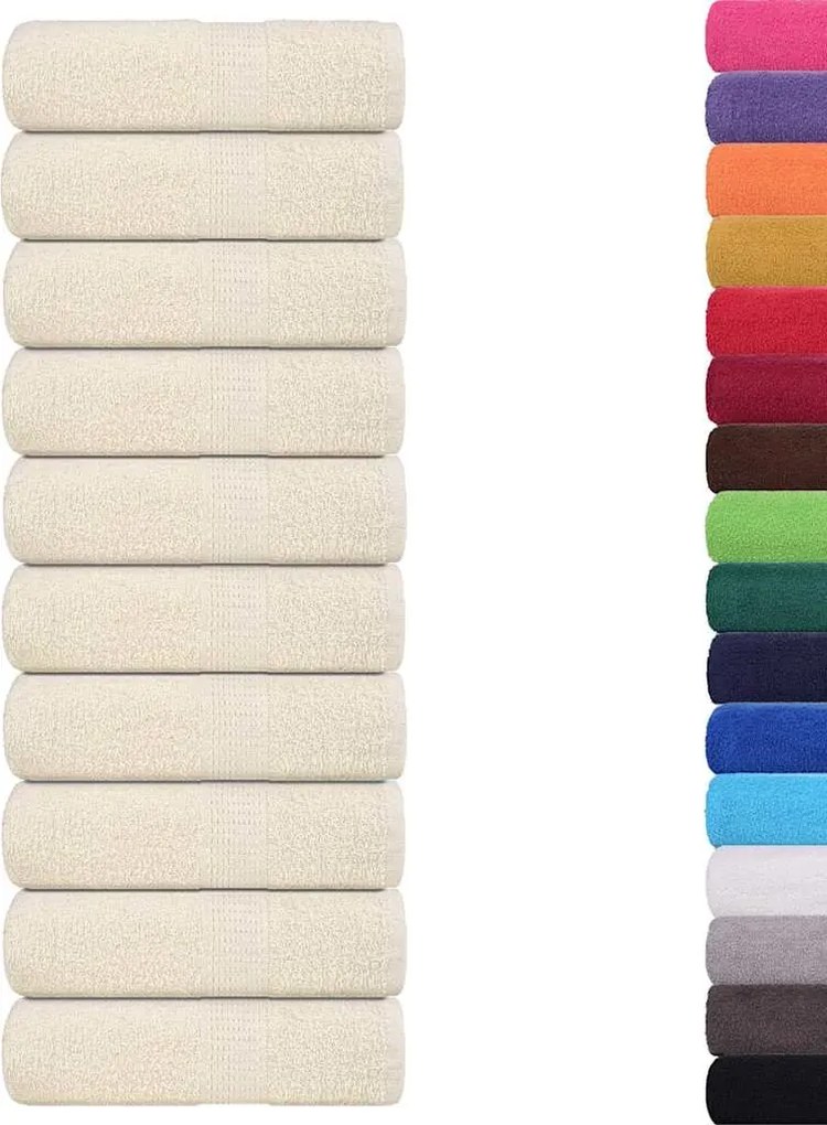 Ručníky pro hosty FROGN 10 ks krémové 30x50 cm 360 g/m² 136997