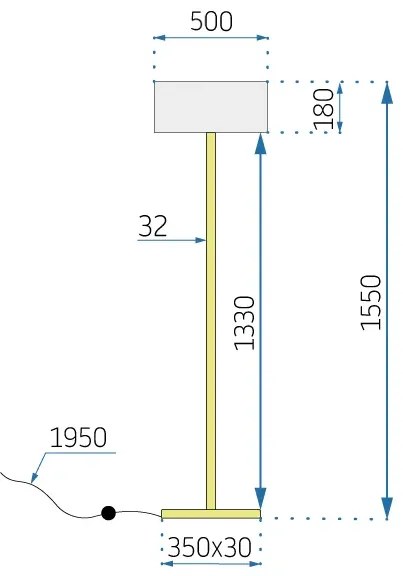 Toolight Stojací lampa APP966-3F