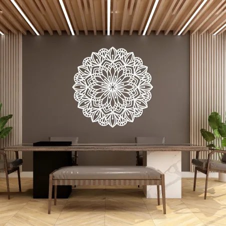Dřevěná nástěnná dekorace mandala květina I SENTOP PR0252