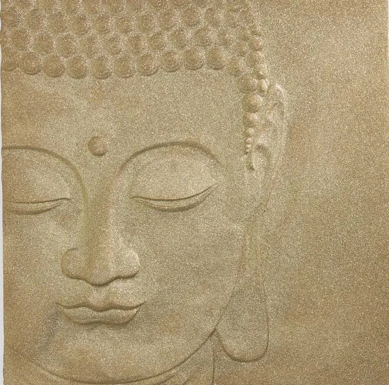 Arthouse Třpytivý 3D obraz -  Gold Buddha