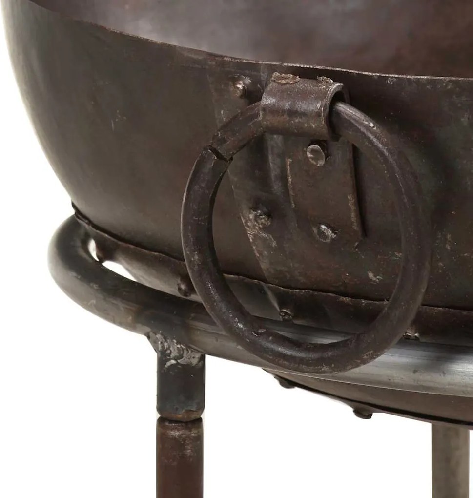 Rustikální přenosné ohniště Ø 40 cm železo 321944