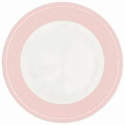 GreenGate porcelánový dezertní talíř Alice Pale Pink ⌀23cm