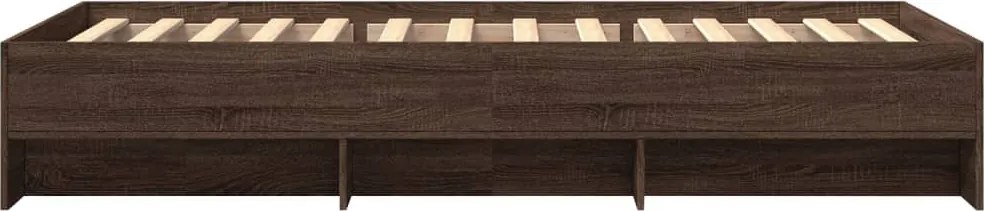 Rám postele bez matrace hnědý dub 90 x 190 cm kompozitní dřevo 3295708