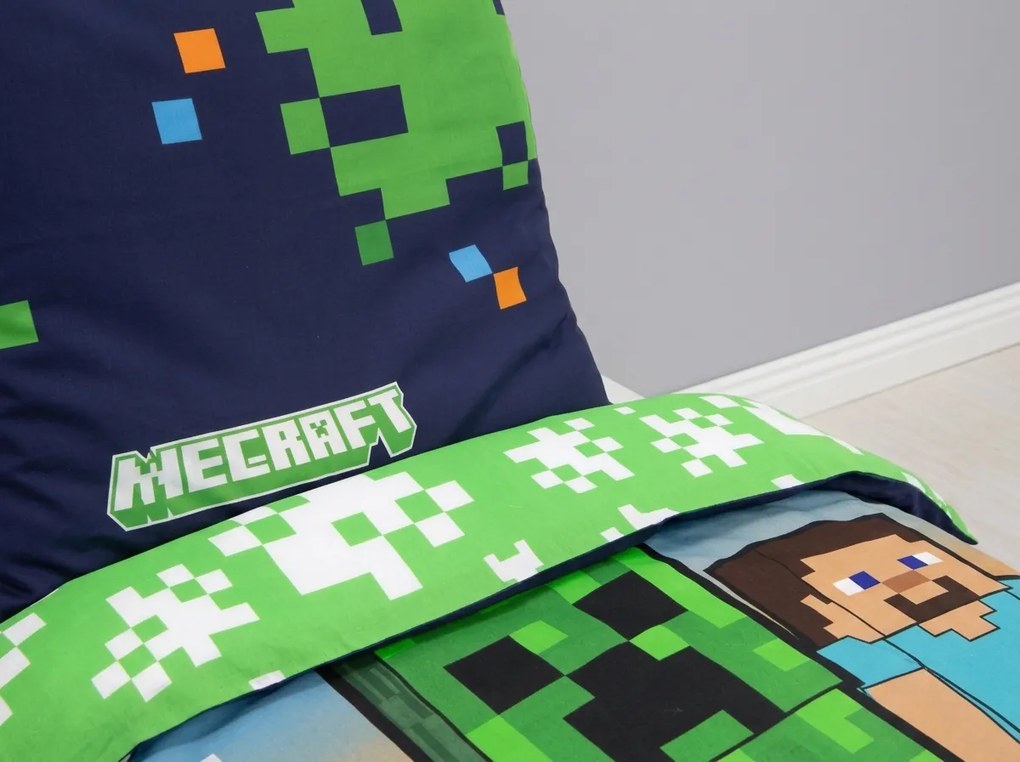 Dětské povlečení MINECRAFT HEROES barevné Rozměr povlečení: 70 x 80 cm | 140 x 200 cm