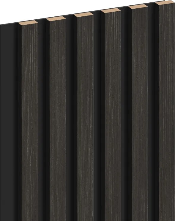 Mexen Lam-B, akustické stěnové lamely 275 × 30 cm, HDF deska 4 mm, technická dýha, ořech stříbřitý, S100-275307-3015-009