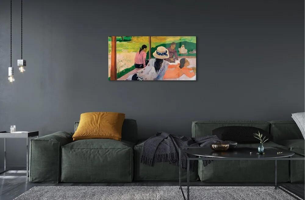 Obraz na skle Art maloval setkání 140x70 cm