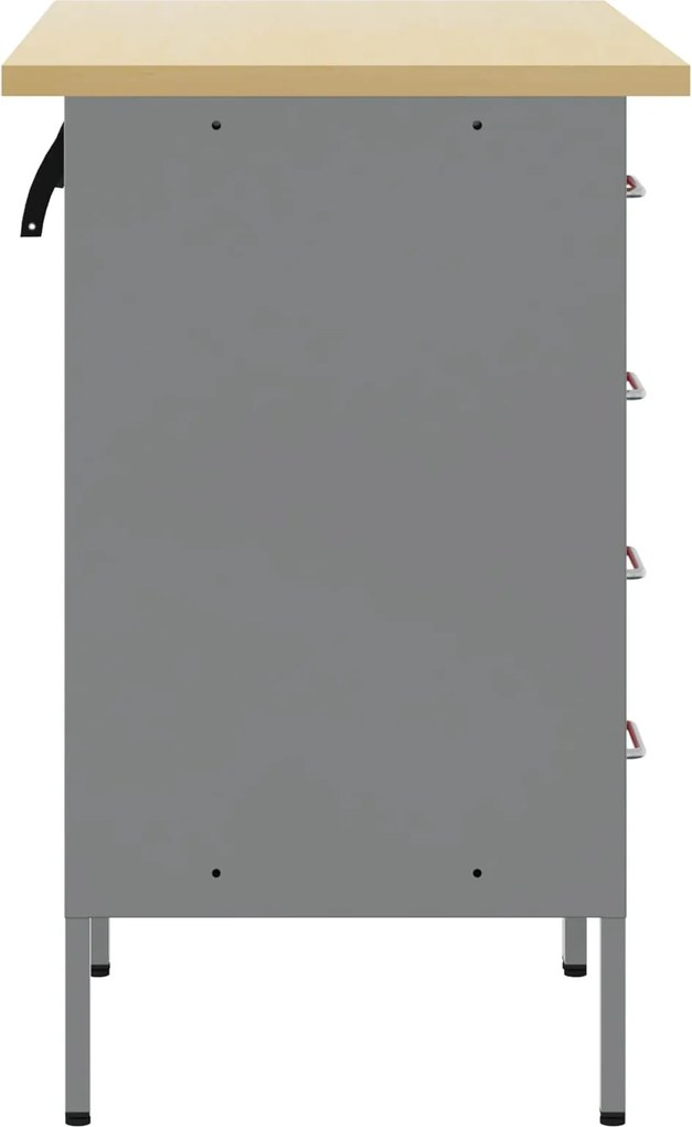 Pracovní skříň se zásuvkou 2 ks Červená a šedá 100 x 55 x 85 cm 3321365