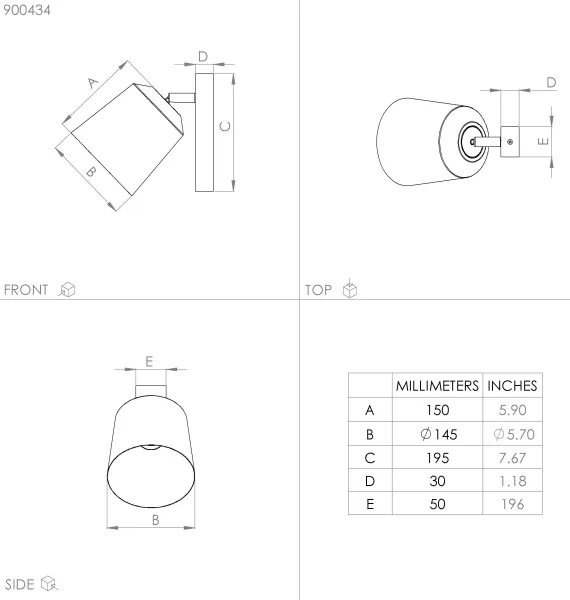 Eglo 900434 - Nástěnné svítidlo COTORRO 1xE27/25W/230V