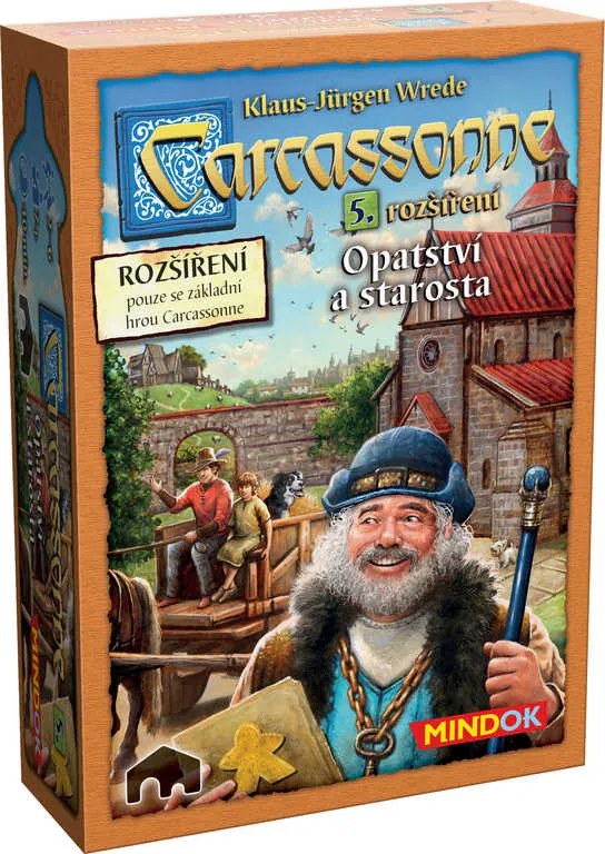 MINDOK HRA Carcassonne rozšíření 5 Opatstvi a starosta *SPOLEČENSKÉ HRY* mn004