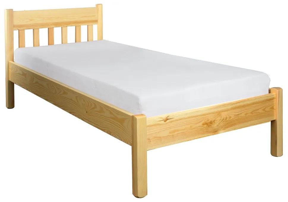 Drewmax Borovicová postel LK156 80 x 200 cm - šedé