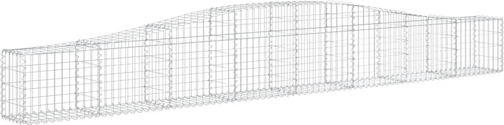 Klenutý gabionový koš 400 x 30 x 40/60 cm pozinkované železo 153402