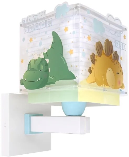 Dalber 63459 - Dětská nástěnná lampa BABY DINOS 1xE27/15W/230V pestrobarevná