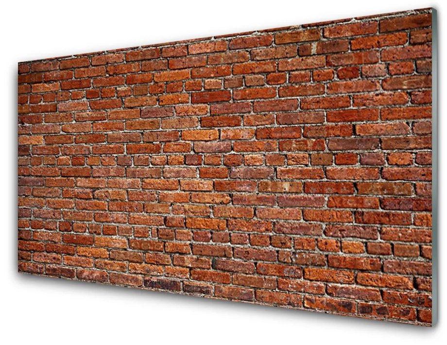 Skleněné obklady do kuchyně Cihlová Zeď Cihly