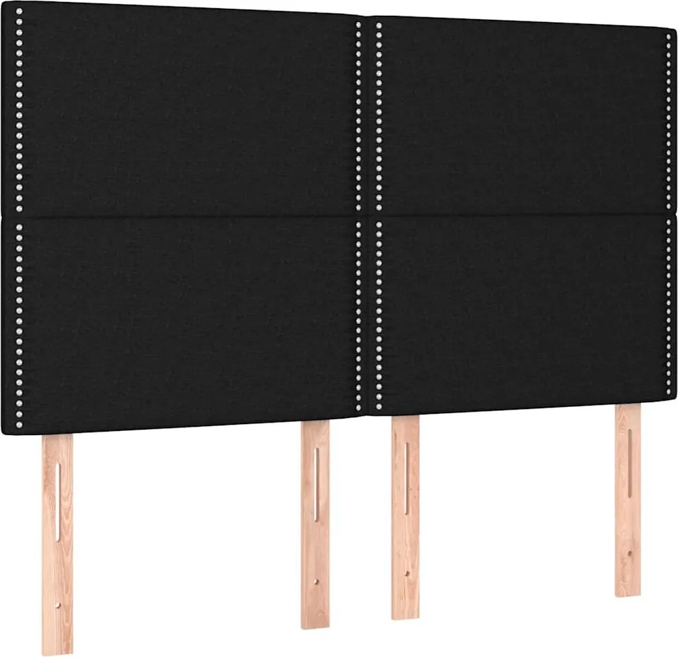 Box spring postel s matrací černá 140x200 cm textil 3131915
