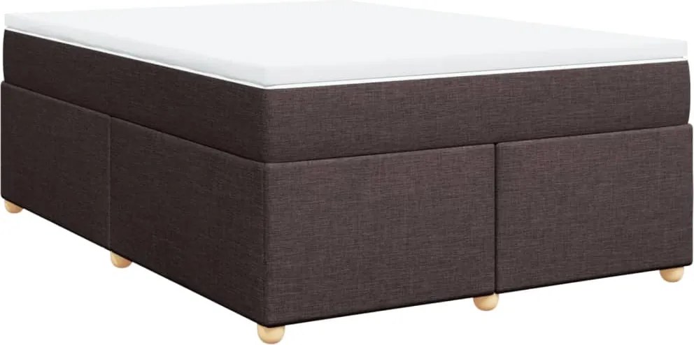 Box spring postel s matrací tmavě hnědá 160x200 cm textil 3285390