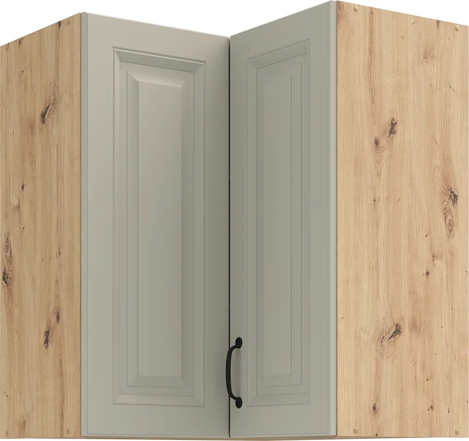 STILO ac | horní skříňka 60x60 GN-72 2F (90°) rohová s policemi | 60x60 cm | artisan/světle šedá