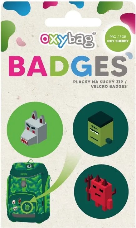 Oxybag OXY SHERPY - školní set Playworld 4 ks: batoh, penál, sáček, placky