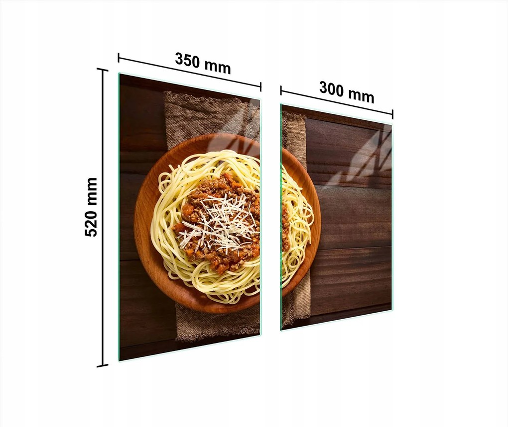 Skleněná Ochranná Deska Do Kuchyně 65x52 Jídlo