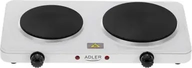 Adler AD 6520 bílá / Vařič / 2500W / 185 mm + 155mm plotna