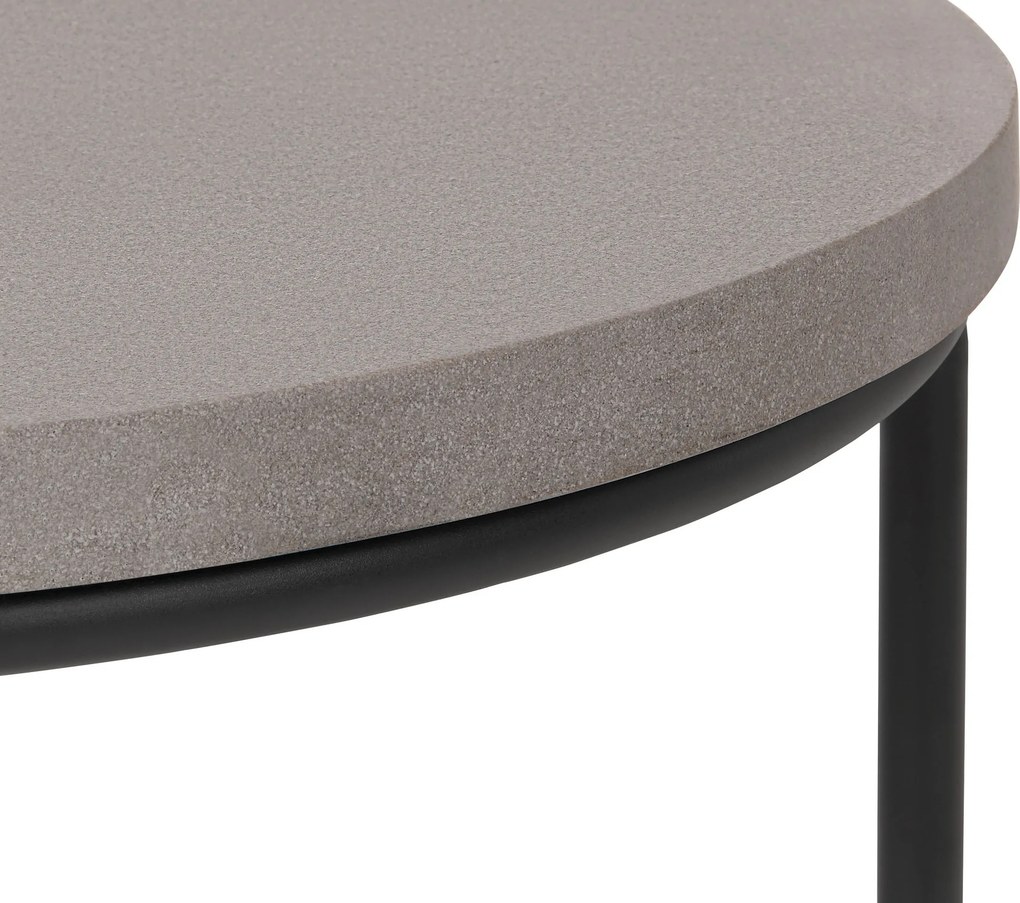Tchibo - Zahradní konferenční stolky s polycementovou deskou, průměr cca 50 cm a 60 cm, 2 ks