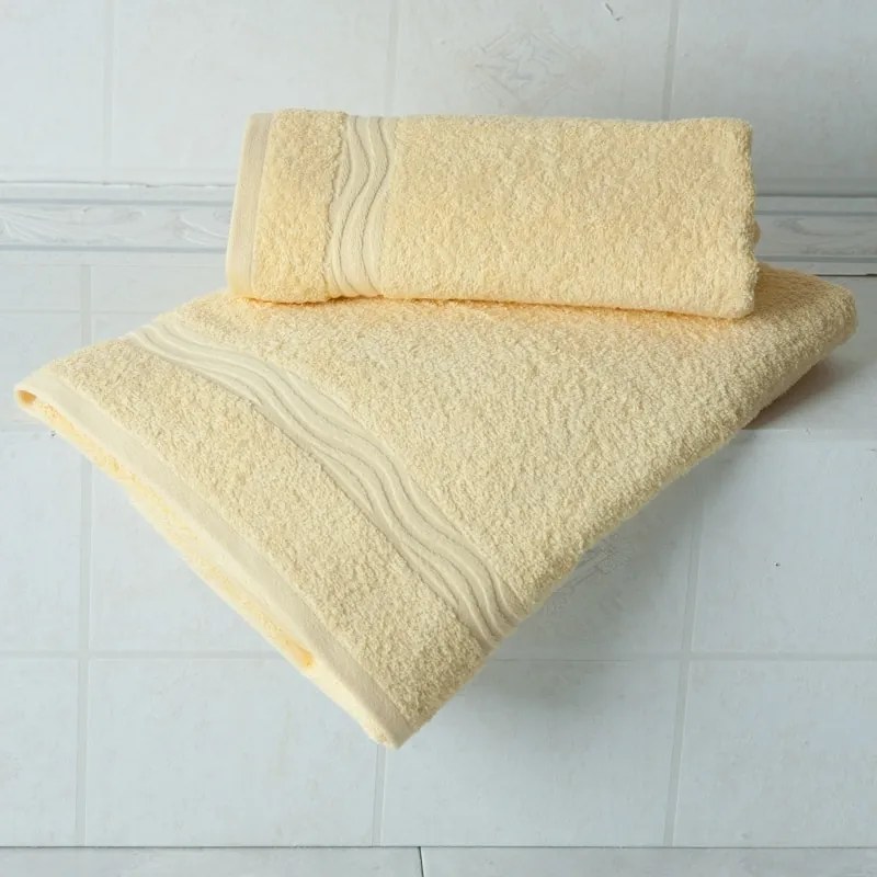 Veba ručník nora vlny - žlutá 50x100