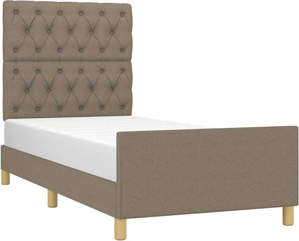 Rám postele bez matrací taupe 80x200 cm textil 3125256