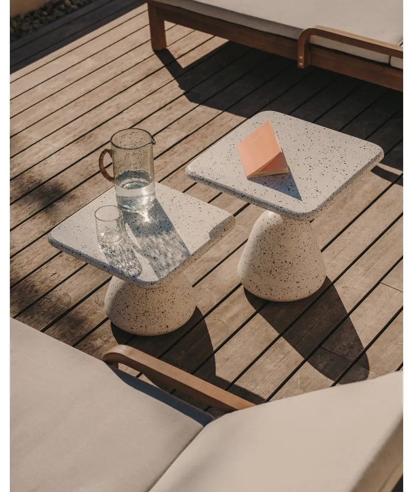Terrazzo zahradní konferenční stolek 48x48 cm Saura – Kave Home