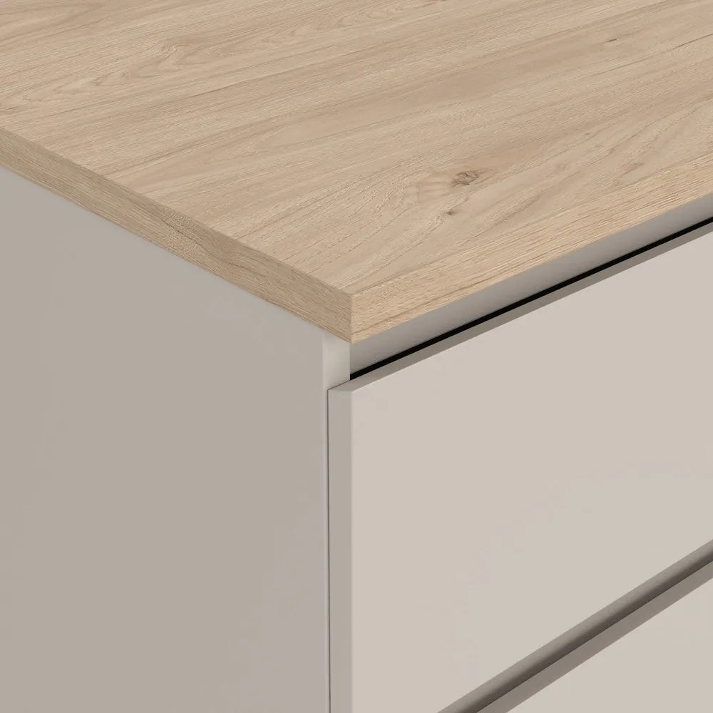 Krémová komoda 154x76x50 cm Naia – Tvilum