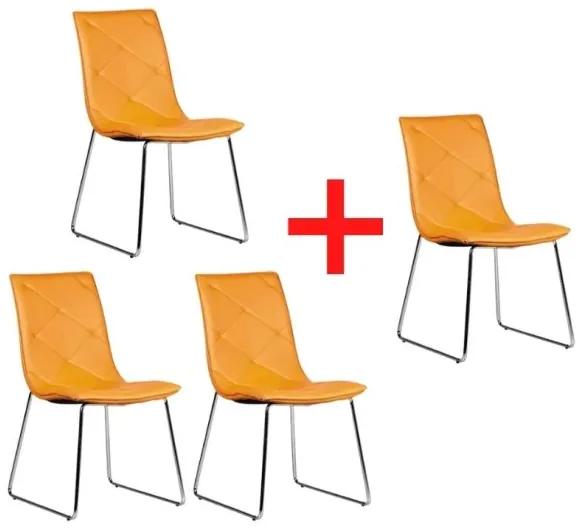 Konferenční židle ARID 3+1 ZDARMA, Oranžová