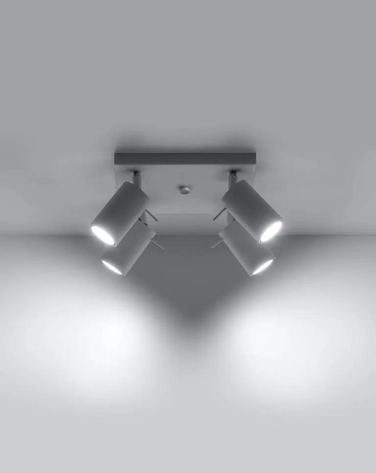 Sollux Stropní/nástěnné svítidlo RING 4 ø 8 cm, čtvercové Barva: Černá