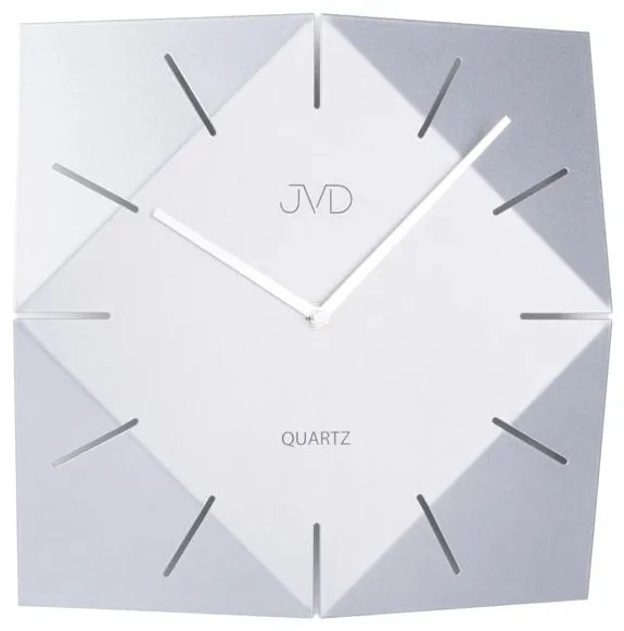 Luxusní bílé designové hranaté hodiny JVD HB21.2