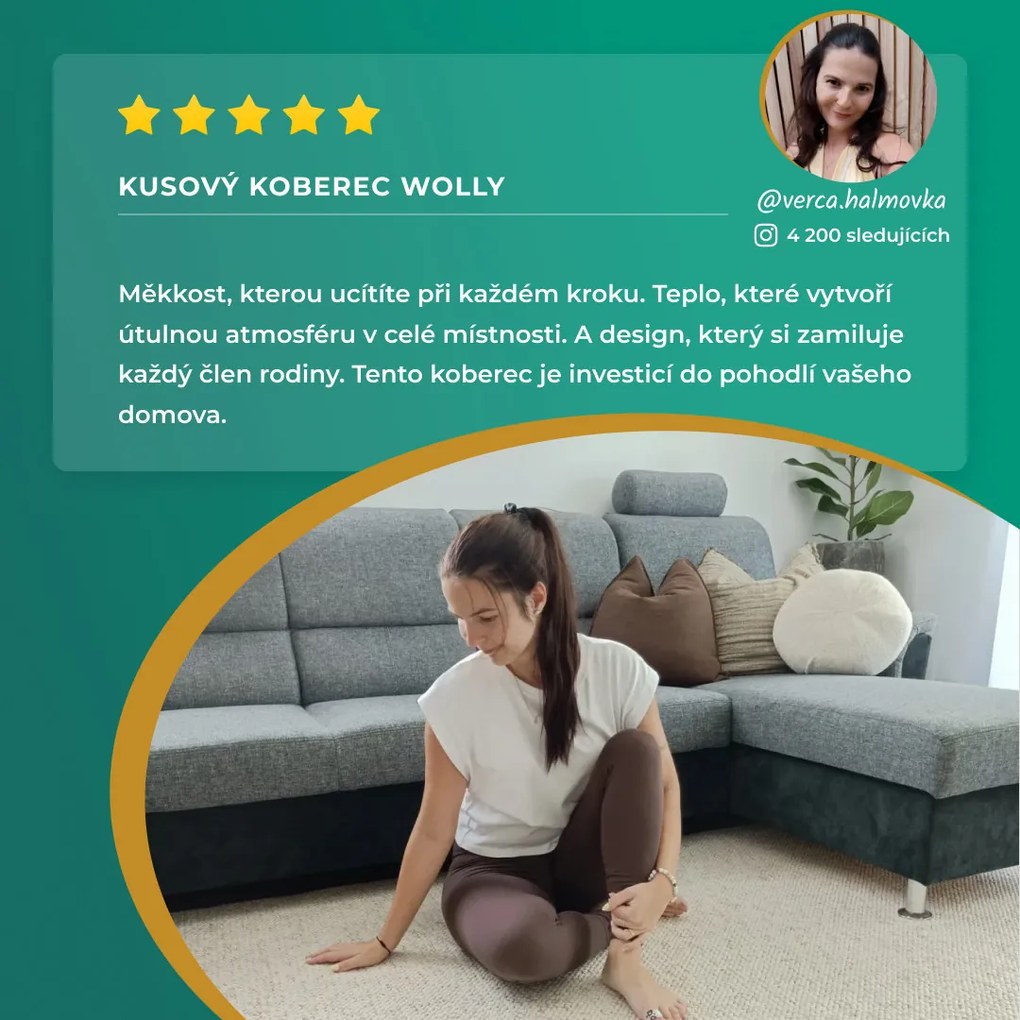 BT Carpet, Kusový koberec Wolly 102843, 100x140, bílá, ložnice