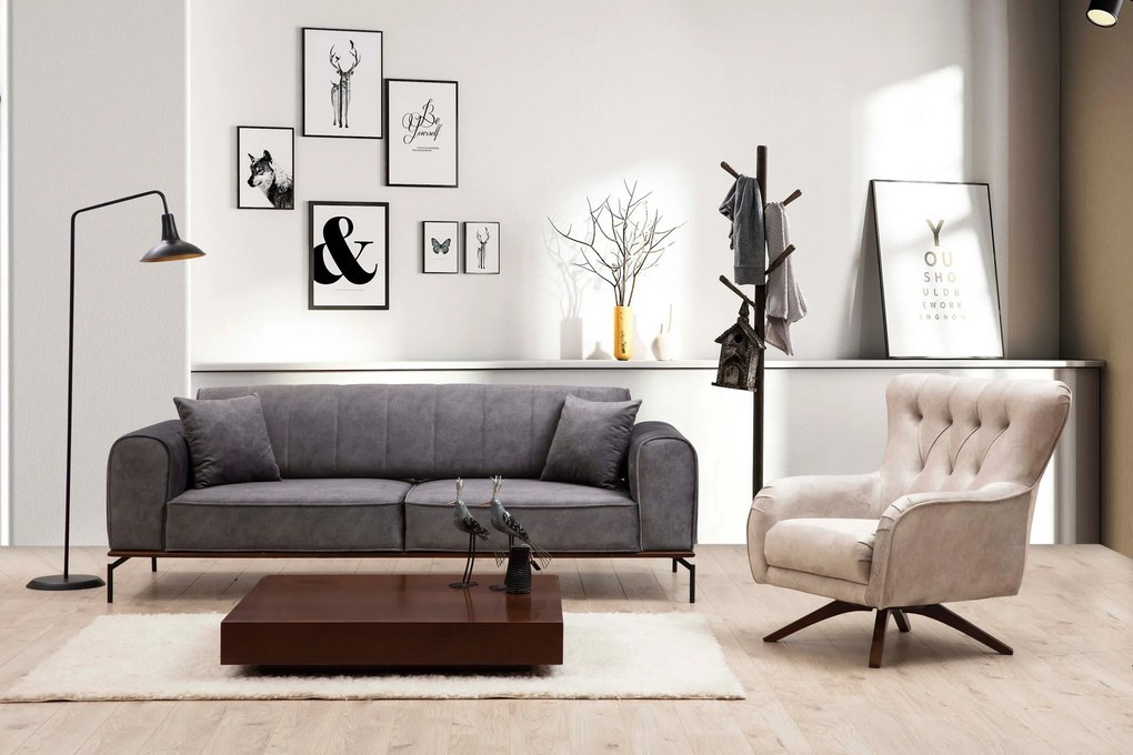 Hanah Home Třímístná pohovka SIESTA antracitová 560ARE1339