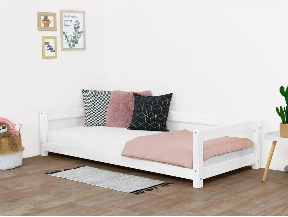 Bílá dětská dřevěná postel Benlemi Study, 90 x 180 cm
