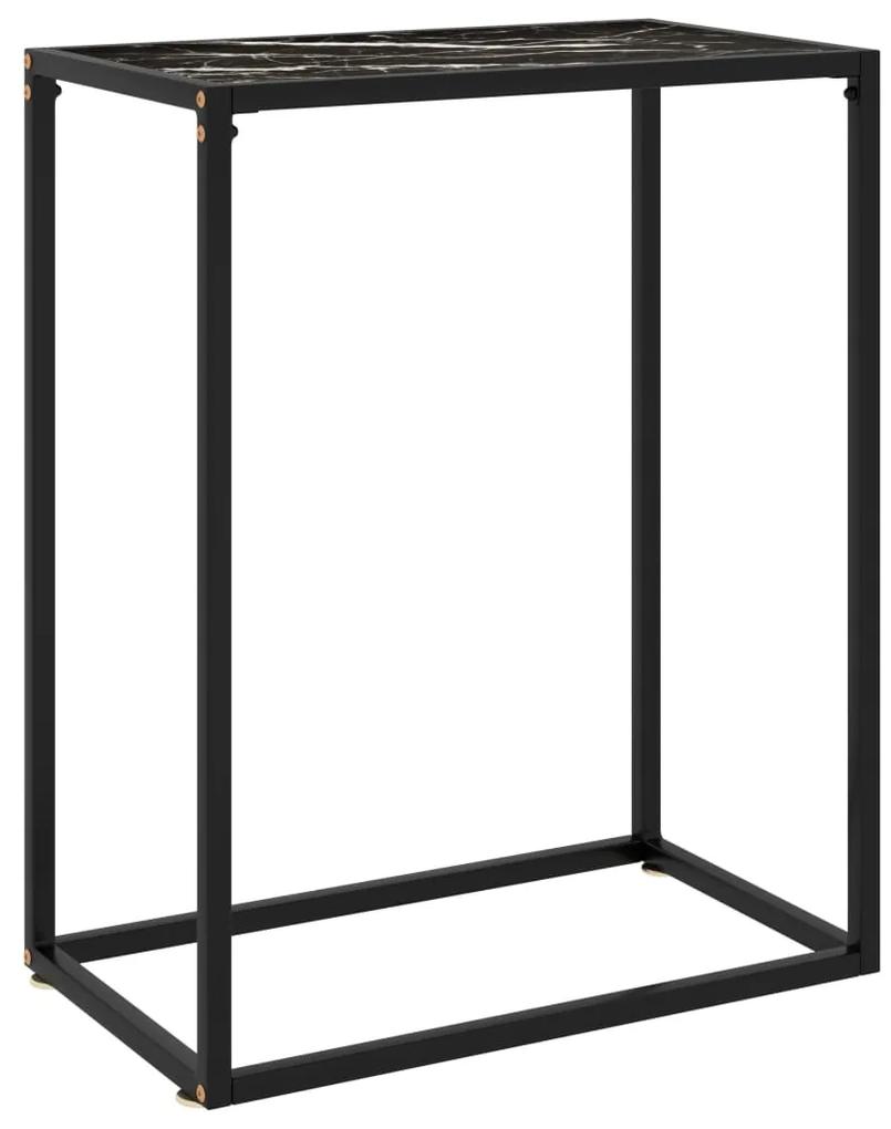 322806 vidaXL Konzolový stolek černý 60 x 35 x 75 cm tvrzené sklo