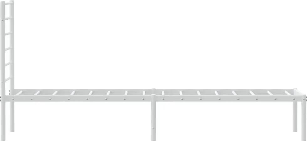vidaXL Kovový rám postele s čelem 80 x 200 cm [352359] Barva: Bílá